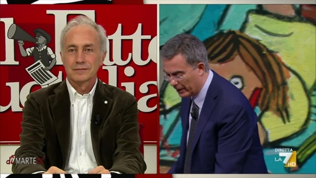 Marco Travaglio presenta il suo libro a DiMartedì