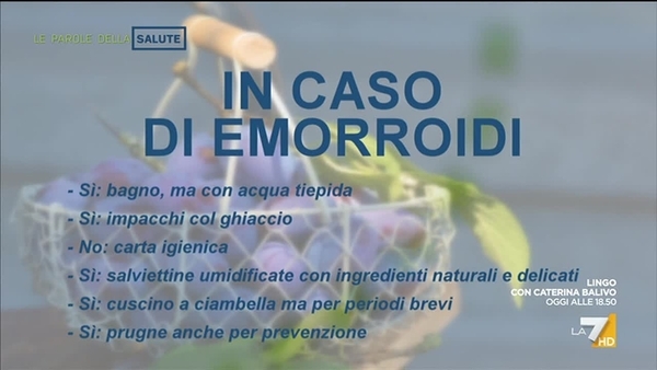 Consigli per le emorroidi