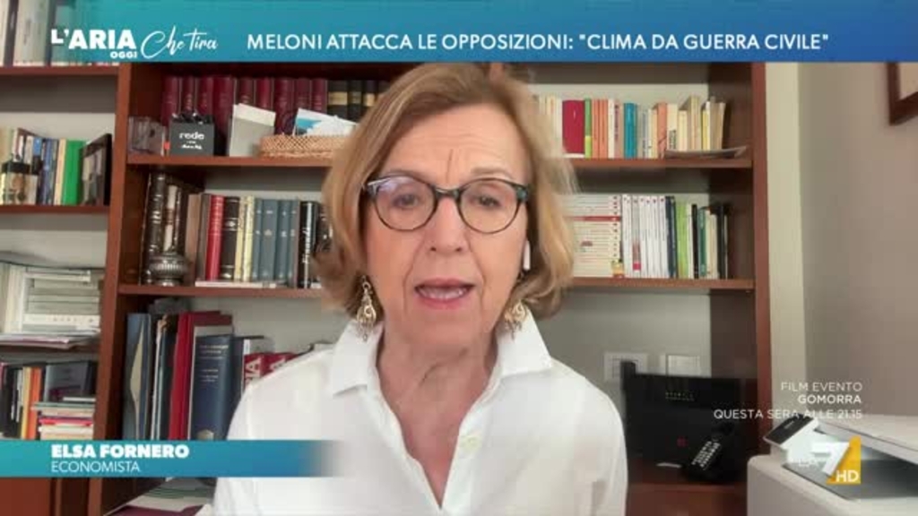 'Clima da guerra civile', l'affondo di Elsa Fornero contro Meloni: "Lei ...