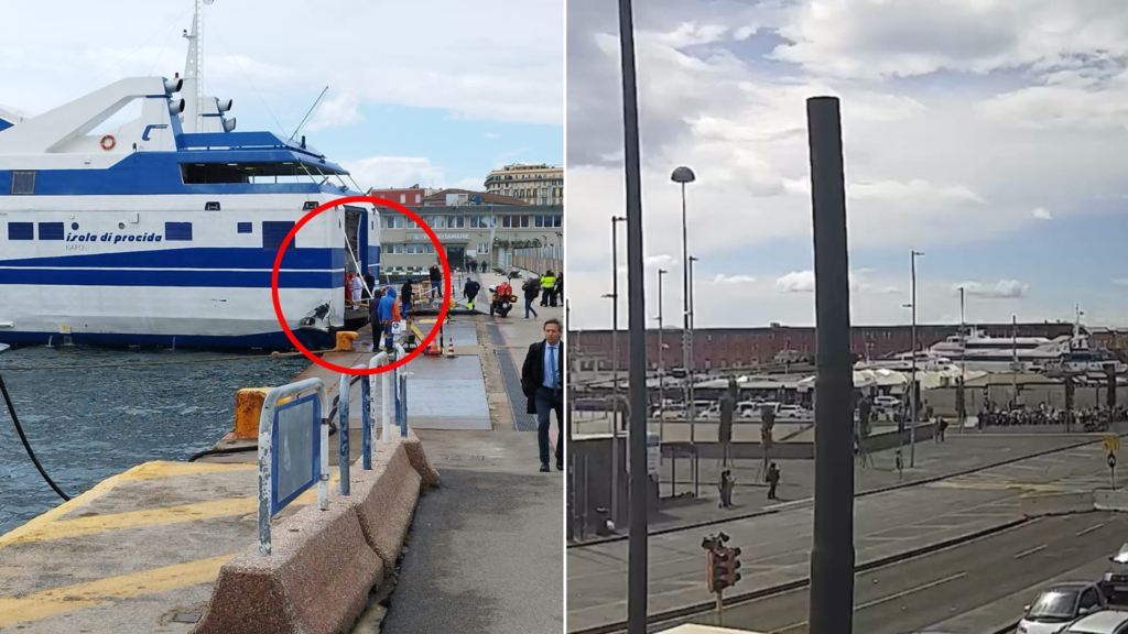 Incidente Molo Beverello oggi, nave colpisce la banchina: video in ...
