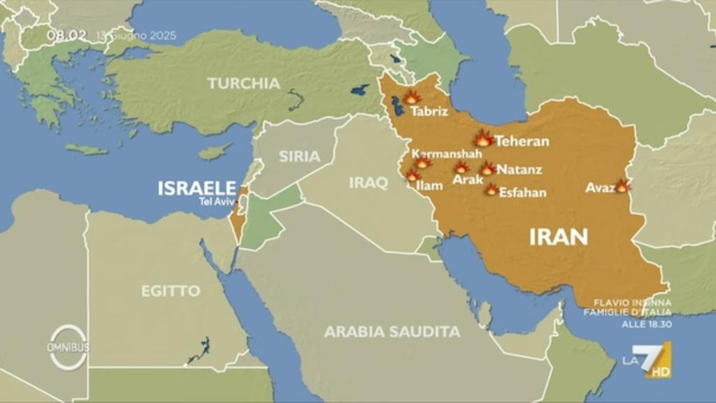 Attacco di Israele all'Iran, colpiti siti nucleari e basi con droni. Le ultime notizie | LA7