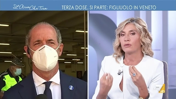 Myrta Merlino a Luca Zaia: "È pronto per la terza dose? E che succede ...
