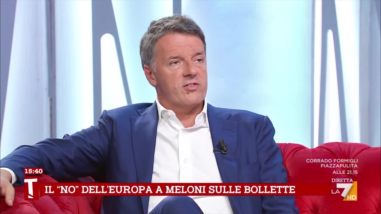 Renzi: "Meloni perderà le elezioni su stipendi, tasse e bollette" | LA7