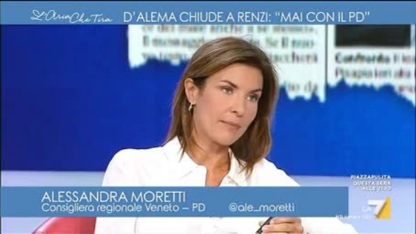Alessandra Moretti (PD): 'D'Alema carico di rancore, non è lucido'