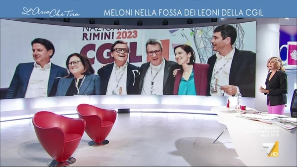Congresso Cgil, Myrta Merlino: "Giorgia Meloni s'infilerà nella fossa ...