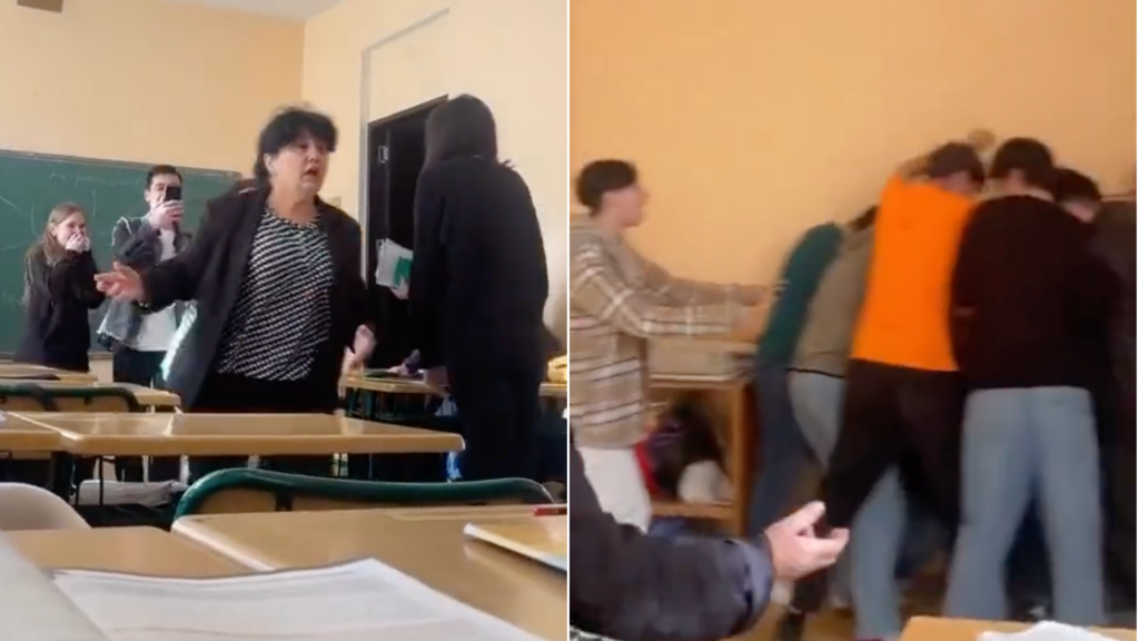 La docente accorre per fermare una rissa. Ma è una sorpresa per lei ...