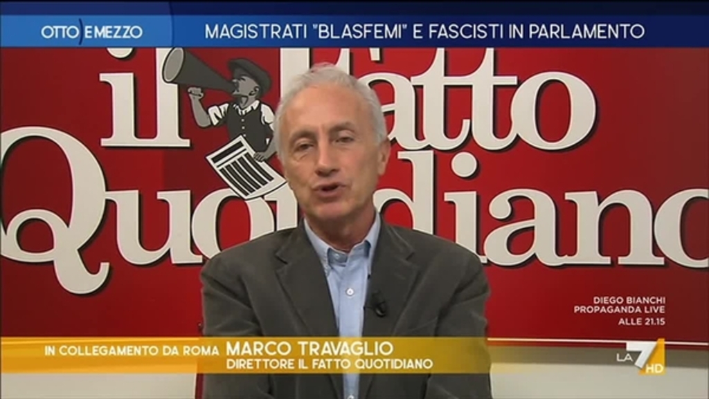 Travaglio sulla protesta in Parlamento contro il comizio di Casapound