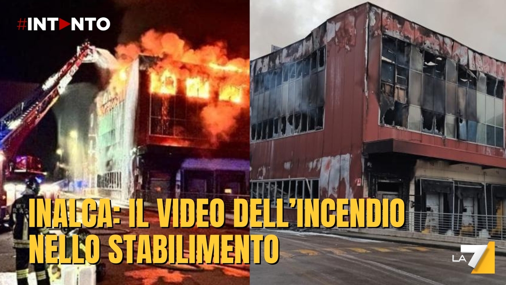 Incendio all’Inalca di Reggio Emilia: il video dello stabilimento in fiamme