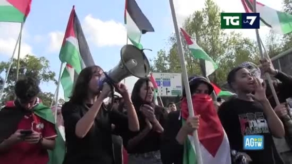 Italia-Israele: incontro blindato e migliaia di pro-Pal in piazza. Le ...